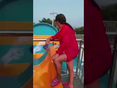Customized Boomerang Water Slide For 2 Kids With Raft Slide For Fun