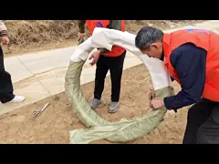 Product unfolding effect demonstration of razor barbed wire