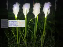 China Solar Powered LED Fiber Optic Lamp IP54 Reeds Outdoor LED Floor Lamp for sale
