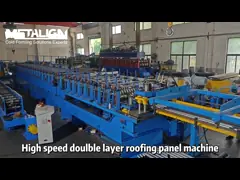 40-50m/min macchina per la formazione di rotoli a doppio strato di pannelli ondulati per tetto in acciaio inossidabile