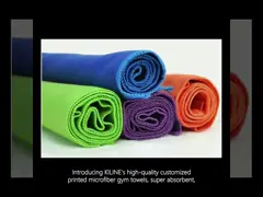 KILINE High Quality Customized Printed Gym Towels Sweat Towels Microfiber Quick Dry Gym Sport Microfiber Towel