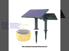China Flexible Solar LED Strip Lights Waterproof Solar Powered Strip Lights Rechargeable for sale