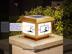 China Moisture Proof Solar Pillar Light 12W Solar Outdoor Column Lights For villa garden for sale