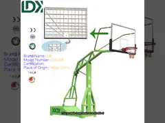 Cheap Basketball Stand  Manual Hydraulic Portable Indoor Or Outdoor Basketball Hoop