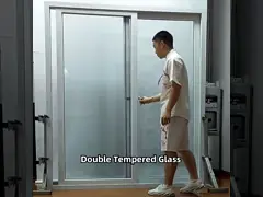 China Double Tempered PVC Sliding Glass Doors Customizable Pvc Glass Sliding Door Weather Resistance for sale