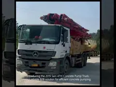 Used Concrete Pump Truck 2019 SANY 47m 47 meters truck mounted concrete boom pump