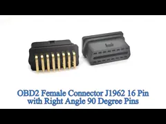 OBD 2 OBDII Female Connector With Right Angle Pin Bent Towards the Wide Side
