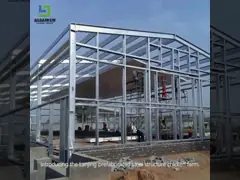 China Prefabricated Cattle Goat House Steel Structure Dairy Farm Building Cow Barn Shed Broiler Layer Chicken House for sale