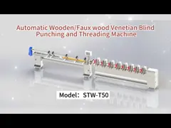China Wooden / Faux wood Venetian Blind Punching and Threading Machine with Automatic Material Feeding for Wood and Faux Wood Blinds for sale