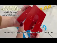 China 1/16" U Shaped Tile Spacers Plastic Shims For Glass Construction Window Packer Interlocking Horseshoe Shim Blue Or Customable for sale
