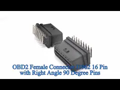 16 Pin J1962 OBD2 OBDII Female Connector with Right Angle 90 Degree Pins