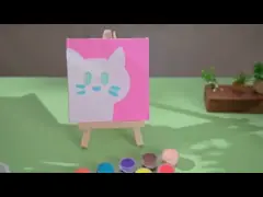 China Hexagon Round Rectangle Shape Canvas Painting Sets With Palettes Easels Sponges for sale