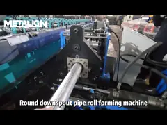 Round downspout pipe roll forming machine with off-line bending
