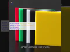 China 1250x1850mm Color Acrylic Plastic Sheet Chemical Resistance Cast Acrylic Panels for sale