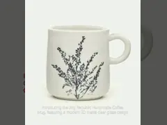 Tazza di caffè fatta a mano con vetro trasparente in ceramica in vetro in 3D Tazze di pietra in ceramica per regalo