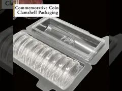 clear plastic clamshell blister packaging for coin