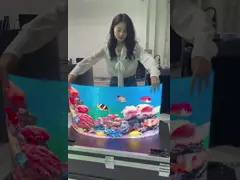 Ελαστική οθόνη δαπέδου αναδιπλούμενη P1.5 P2.6 P3.91 GOB Roll Up Folding LED Display