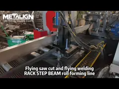 Step Beam Roll Forming Machine with Flying Welding High-Speed Cutting and 29 Stations