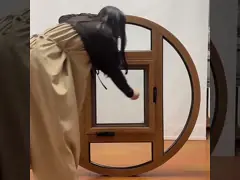 China Single Double Triple Glass Aluminumn Round Window Round Upvc Windows That Open for sale