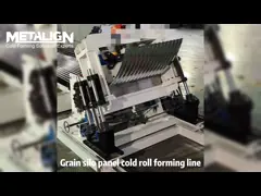 Galvanized Steel Roll Forming Line Machine For Agricultural Silo Panels With Pre Punched Holes And Hydraulic Bending