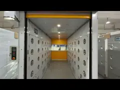 High-Speed Rolling Door Air Shower with HEPA 99.995% Filtration & Safety Sensors