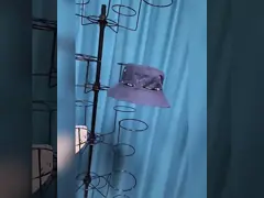 5 Tiers Spinning POP POS Display Metal Hat Display Rack Shelf With Wire 1600mm