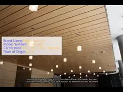 China 2/2/0.5mm Micro Planks Perforated Wooden Sound Absorbing Wall Ceiling Acoustic Panels for sale