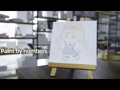 China Matte Finish Landscape Paint By Numbers Canvas With Wooden Frame for sale