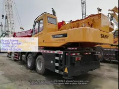 Used SANY STC250H Crane for Sale | 25 Ton All-Terrain Hydraulic Crane | Excellent Condition | Affordable Price
