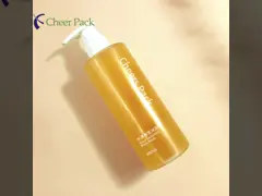 China Luxury Fashion 400ml Custom Oval PET Bottle Packaging For Makeup Remover Oil for sale