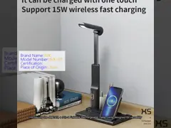 中国 寝室 LED ナイトライト 5 In 1 折りたたむ式再充電式テーブルランプ 15W 販売のため