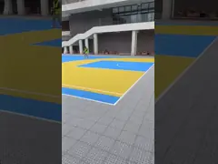 Weather Resistant Basketball Court Flooring Tiles Multi Sport Interlocking Tiles CE RoSH