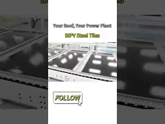 Eco Friendly Home BIPV Solar Modules 520W Color Steel Solar PV Tiles