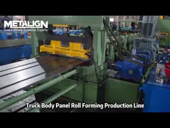 China Heavy Duty Roll Forming Line For Metal Cargo Panels With Precision Shearing And Customizable Roll Stations for sale