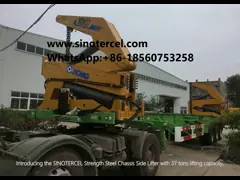 Strength Steel Chassis Sidelifter With 37 Tons Lifting Capacity
