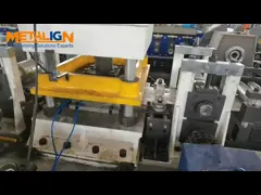 No Waste Hydraulic Cut Guardrail U Post Roll Forming Machine