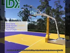 China Outdoor 2.25m Aerial Basketball System Stand Hoop Portable Basketball System for sale