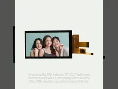 Industrial TFT LCD Touch Screen Monitor 3.5 inch 720x1280 380nits surface luminance
