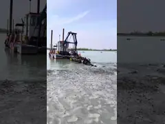 YSCSD350  solid capacity 360 cbm per hour  hydraulic cutter suction dredger in working