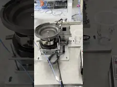 Vibratory Bowl Feeder Conveying Small Metal Parts