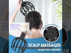 Prova i benefici del massaggio del cuoio capelluto con 3 modalità di massaggio Dispositivo di massaggio del corpo