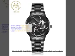 Orologio di tipo rotondo per uomo a quarzo con cinghia in acciaio inossidabile per uomini con orario occupato