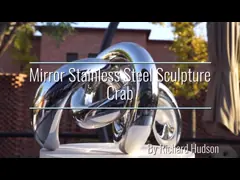 Mirror Polished Stainless Steel Architectural Carving Kont Sculpture