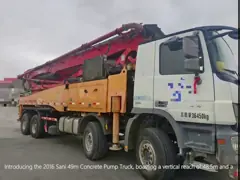 China USED SANY 49m Pump Truck In Mercedes Benz Chassis Concrete Pump Truck Construction Pump Truck for sale