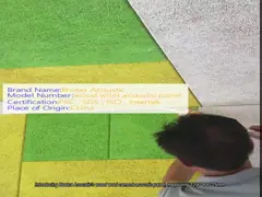 China 1200*600*25MM Classroom RAL Painting Wood Wool Cement Acoustic Panel Soundproofing Board for sale