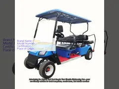 골프 카트 경치 좋은 투어 전기 관광 자동차 집 셔틀 자동차 호텔 리셉션 골프 카트