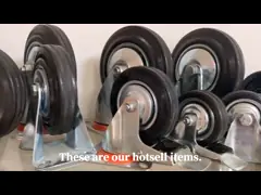 China 3" to 8" Rubber Caster Wheels with Steel Core and Roller Bearings, 70-180 kg Load Capacity for sale