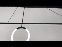 China 3200-6500K Color Temperature Golden Acrylic Hanging Pendant Light For Hotel Staircase for sale