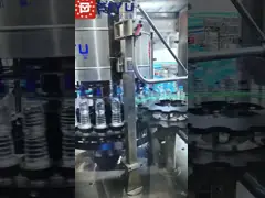 04-11 Bottled water production line is being powered on and debugged at the customer site