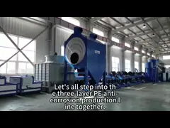 3LPE Coating Pipe Production Line Overall view of workshop production